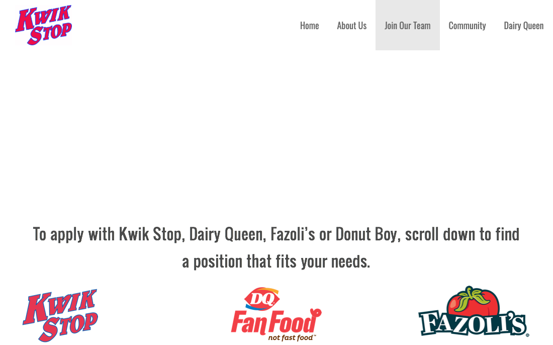 Job Locations - Kwik Stop